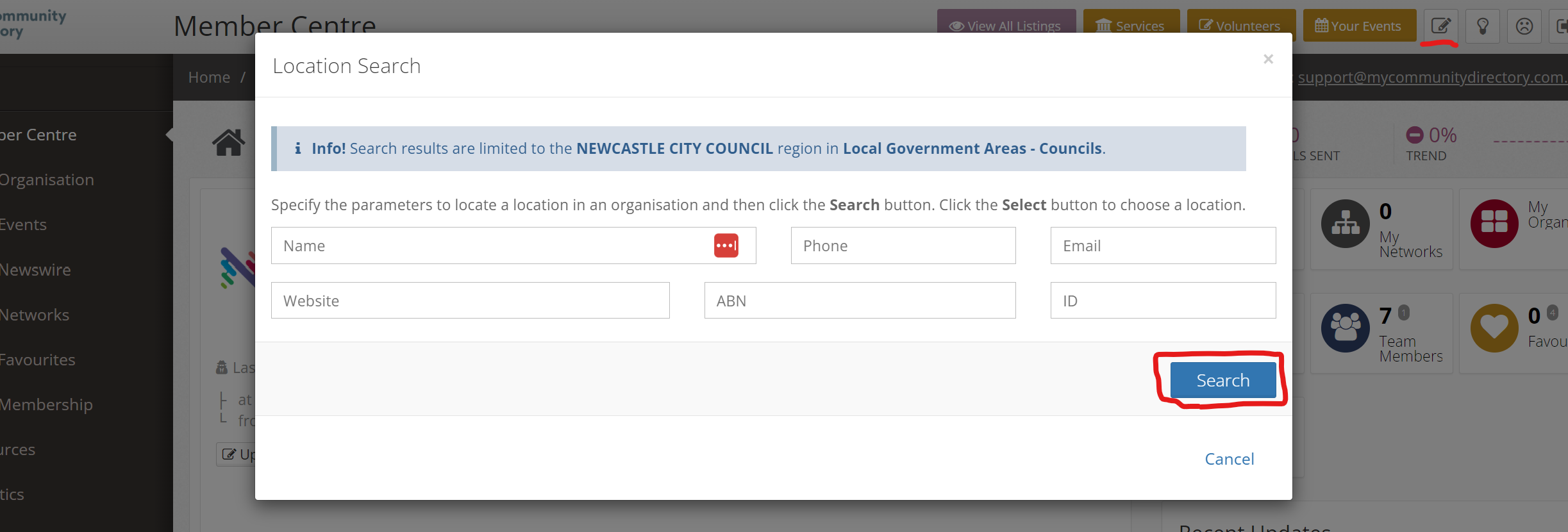 HOW TO add Team Members to a community listing in your region