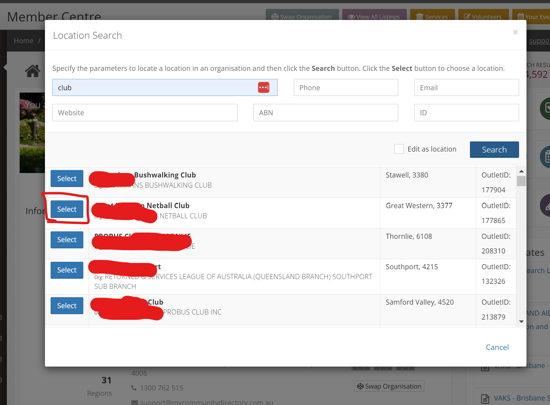 HOW TO add Team Members to a community listing in your region